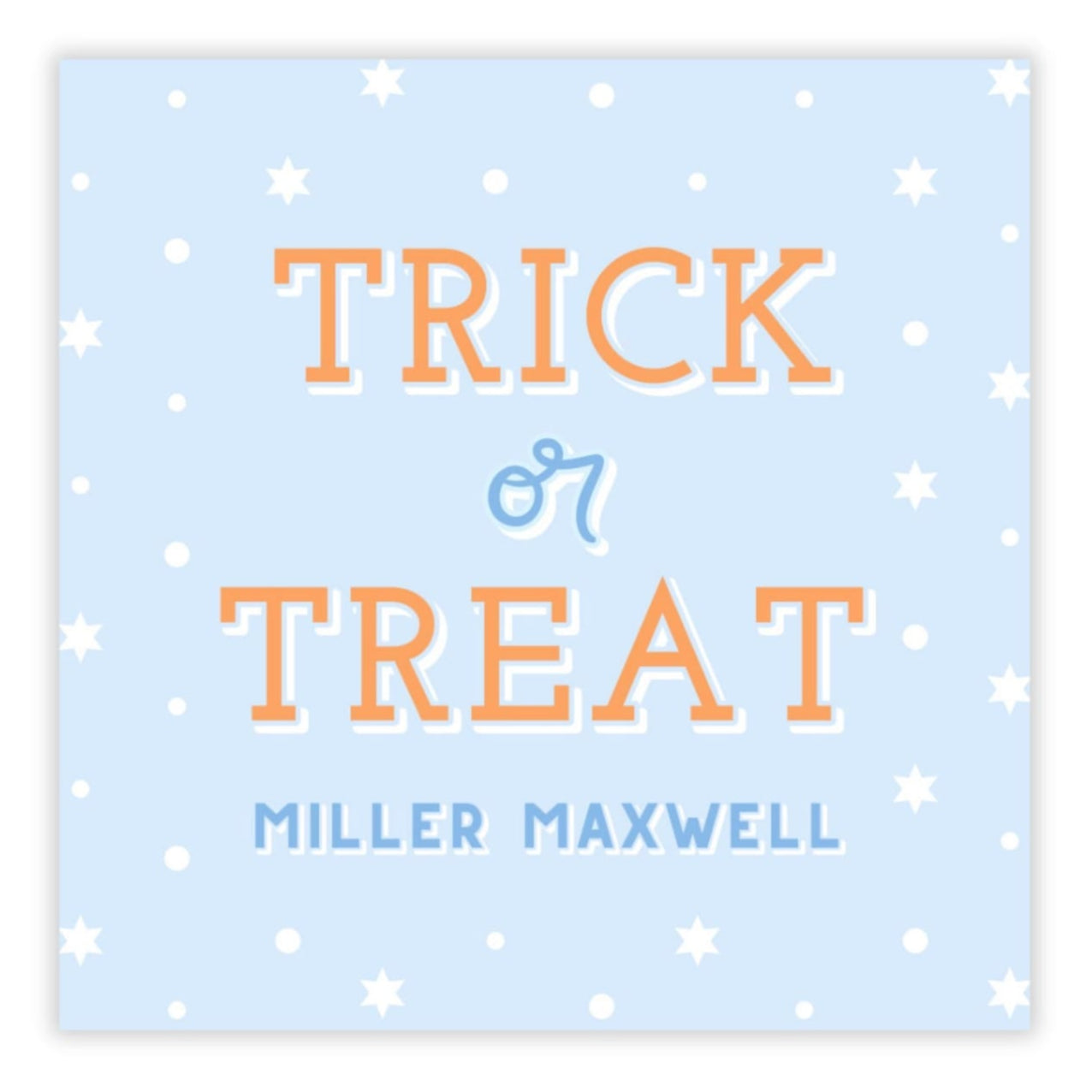 Kids Halloween Tags or Stickers - Trick or Treat (Blue) – Emily Wilt ...