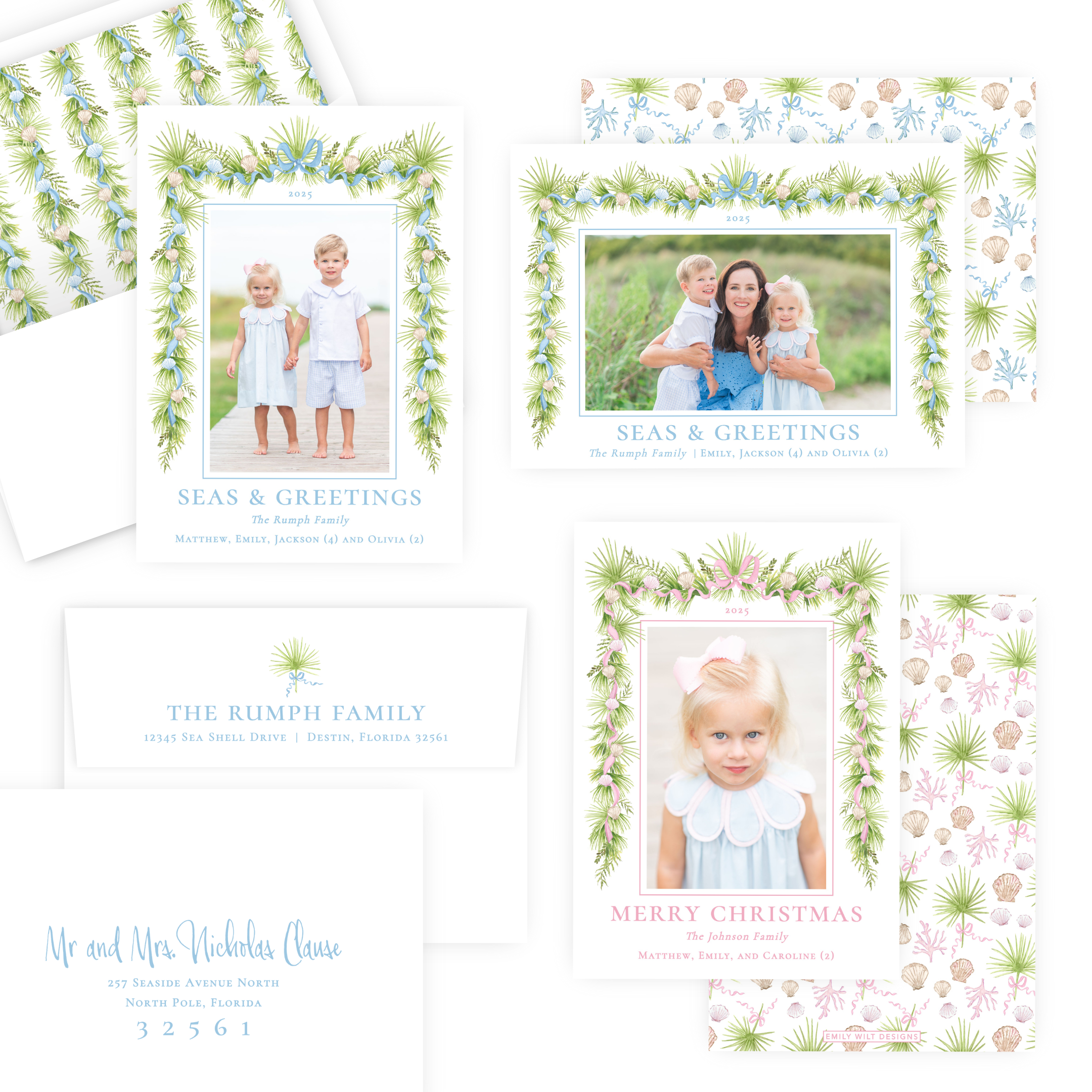 Holiday in the Sun | Coastal Christmas Photo Cards & More – Emily Wilt ...