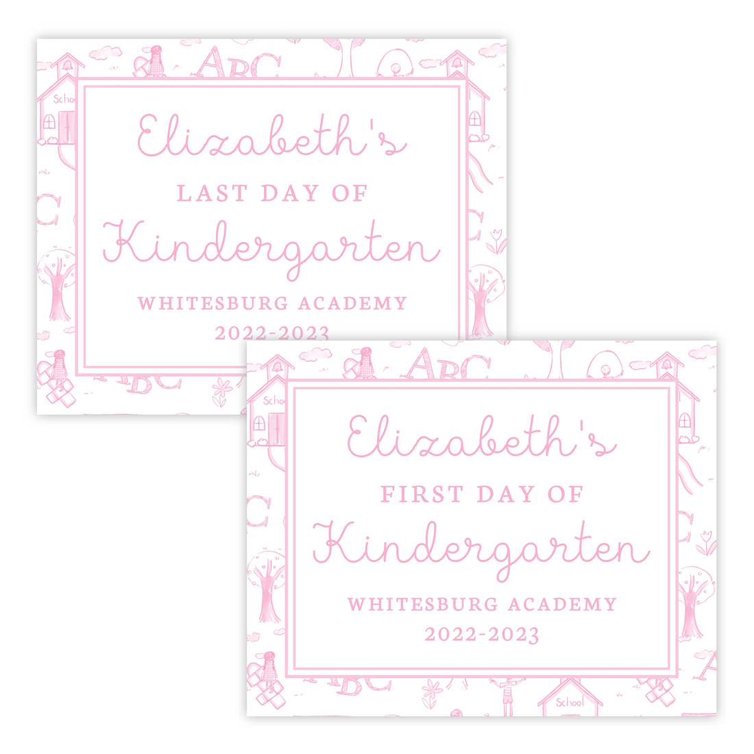 PRINTABLE First / Last Day of School Sign – Emily Wilt Designs